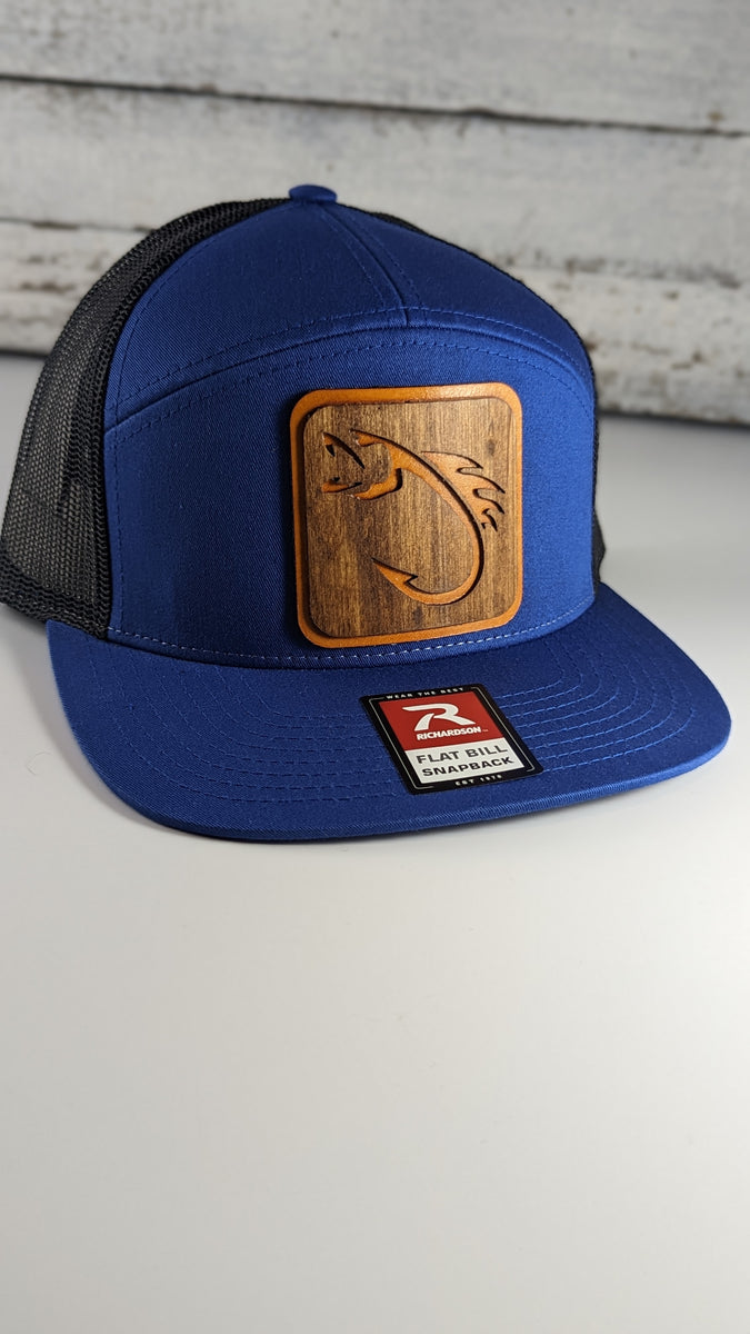 Fish Wooden Patch 7 Panel Hat – Caps Elevated